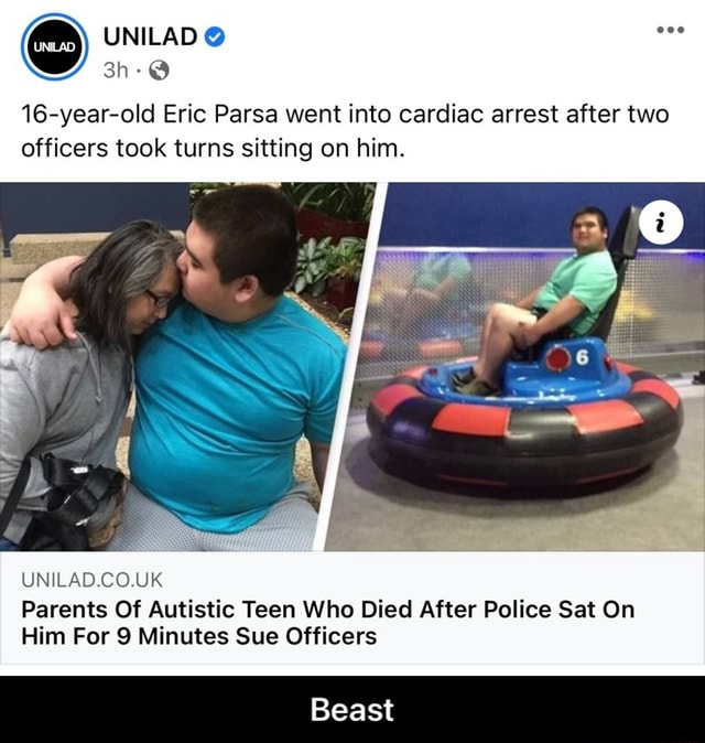16-year-old Eric Parsa went into cardiac arrest after two officers took ...