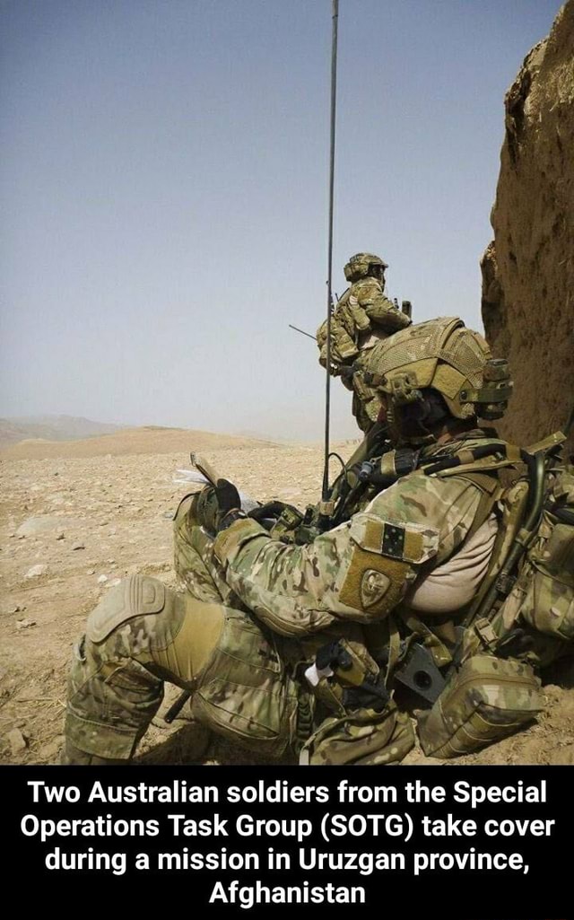 Two Australian soldiers from the Special Operations Task Group (SOTG ...