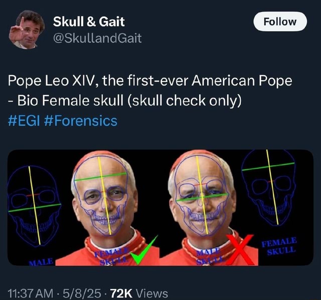 Skull & Gait Follow @SkullandGait Pope Leo XIV, the first-ever American ...
