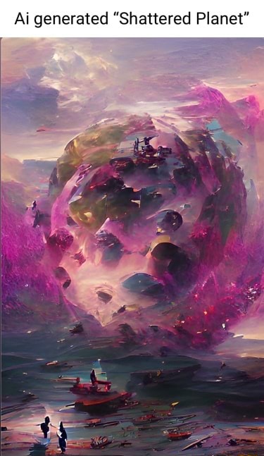 Ai generated "Shattered Planet" - iFunny