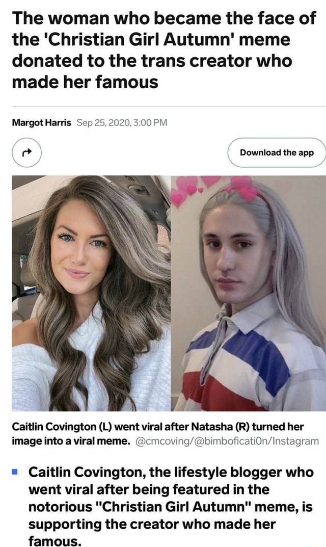The woman who became the face of the 'Christian Girl Autumn' meme ...