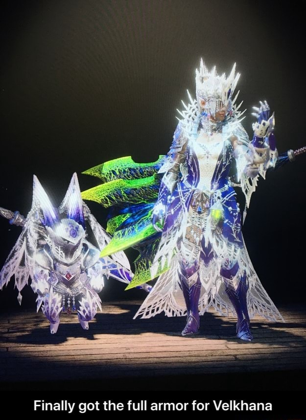 Finally got the full armor for Velkhana - Finally got the full armor ...