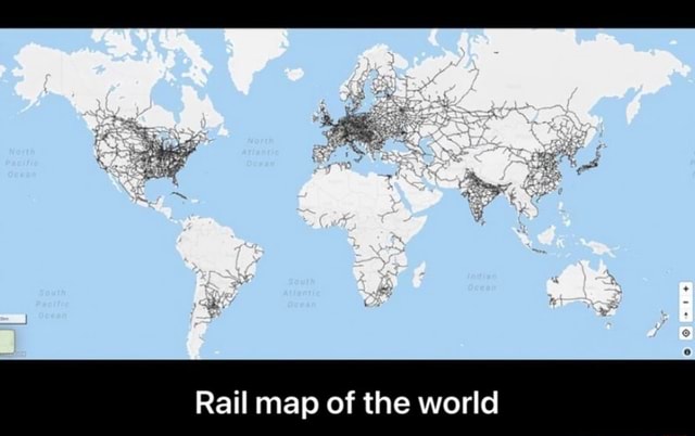 Rail map of the world - Rail map of the world - iFunny