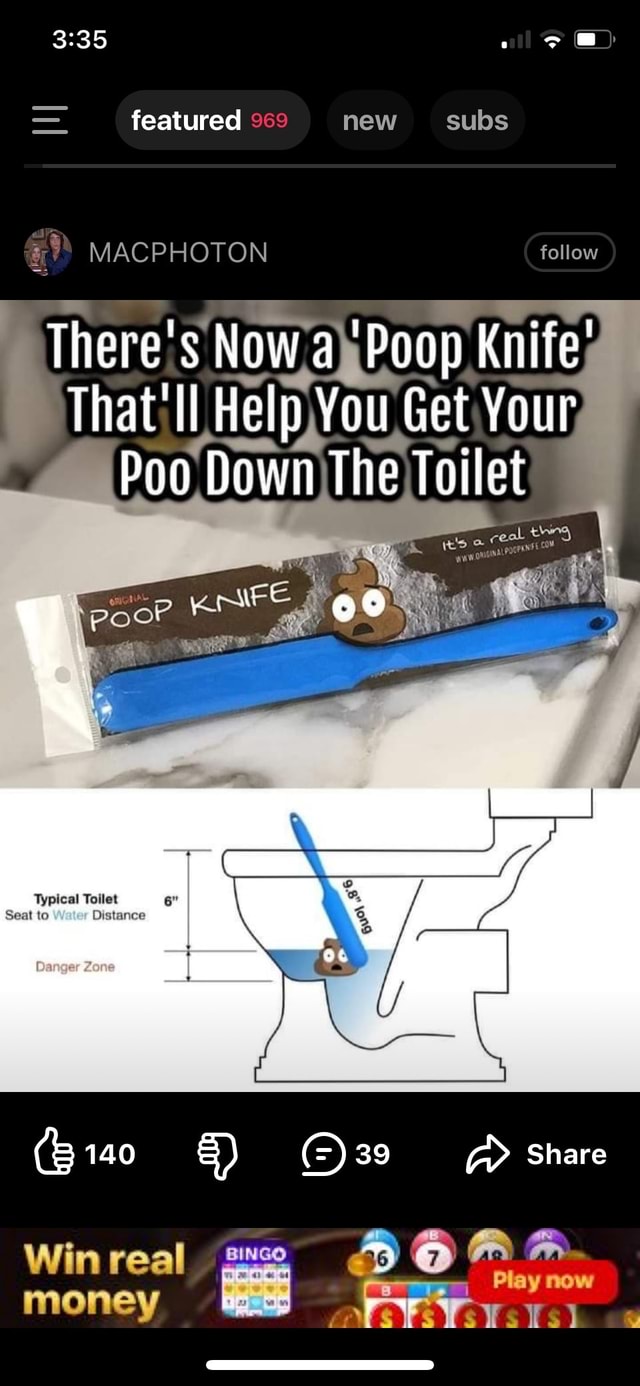 Featured MACPHOTON ollow There's Now a 'Poop Knife' That'll Help You ...
