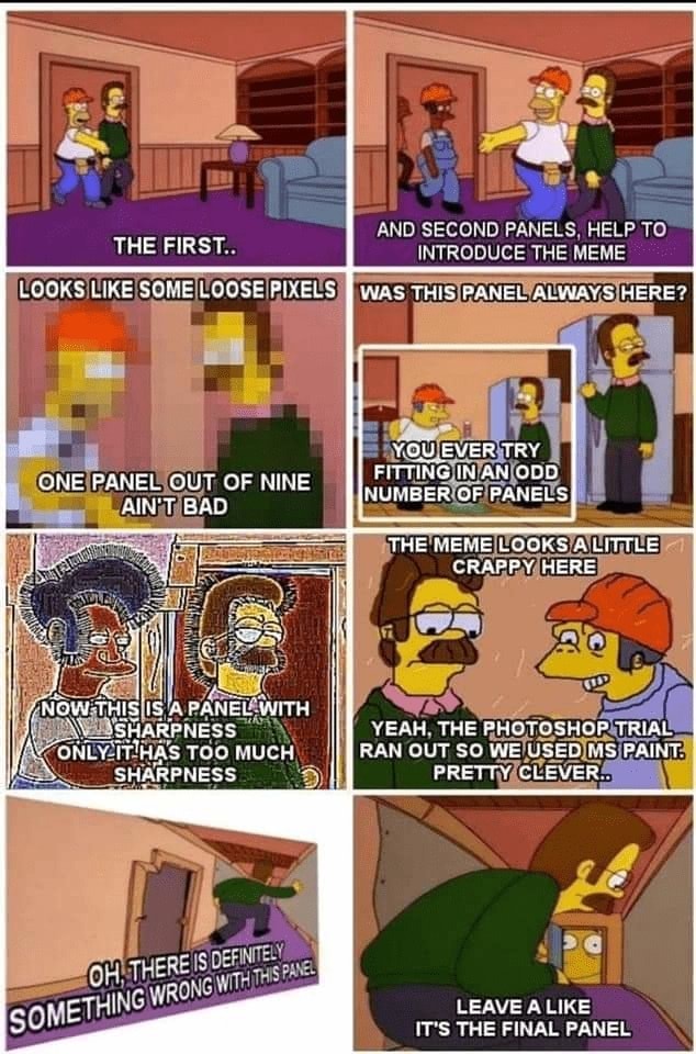 AND SECOND PANELS, HELP TO INTRODUCE THE MEME THE LOOKS LIKE SOME LOOSE ...
