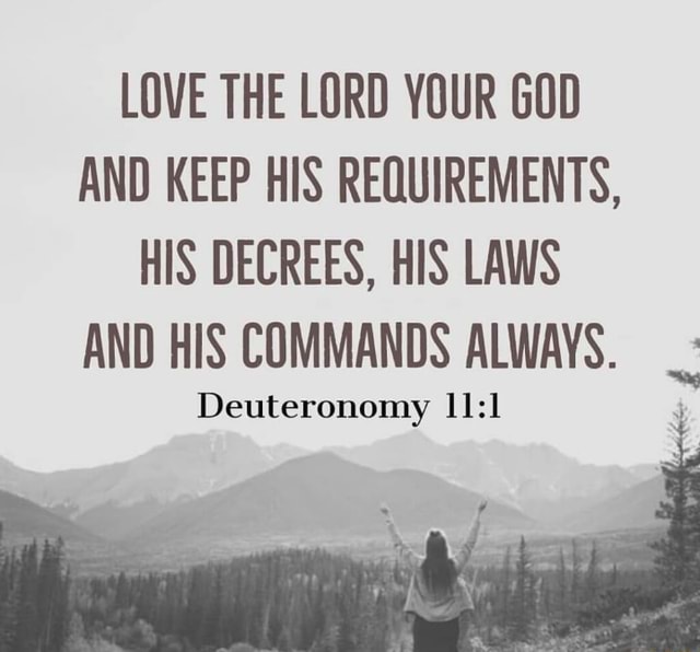 LOVE THE LORD YOUR GOD AND KEEP HIS REQUIREMENTS, HIS DECREES, HIS LAWS ...