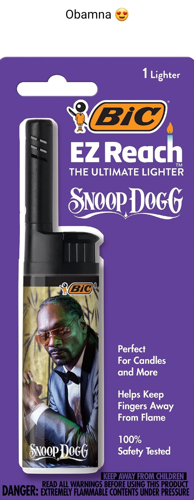 Obamna Lighter (BIC) EZ THE ULTIMATE LIGHTER SNOOP DOCE Perfect For ...