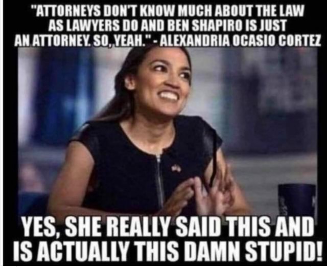 "ATTORNEYS DON'T KNOW MUCH ABOUT THE LAW AS LAWYERS DO AND BEN SHAPIRO ...