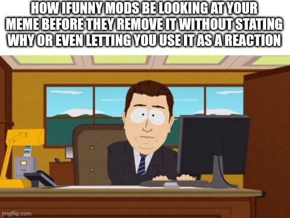 HOW IFUNNY MODS BE LOOKING AT,YOUR MEME BEFORE THEY REMOVE IT WITHOUT ...