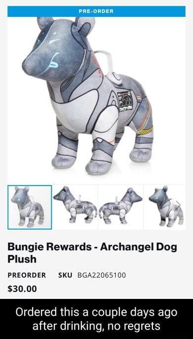 PRE-ORDER Bungie Rewards - Archangel Dog Plush PREORDER $30.00 Ordered ...
