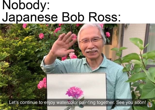 Japanese Bob Ross: Let's continue to enjoy watercolor painting together ...