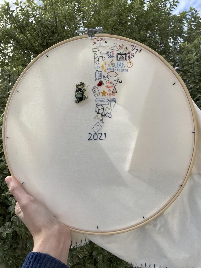 365 Icons later - watch as my 2021 Embroidery Journal fills up with ...