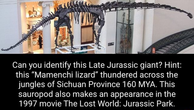 Can you identify this Late Jurassic giant? Hint: this "Mamenchi lizard ...