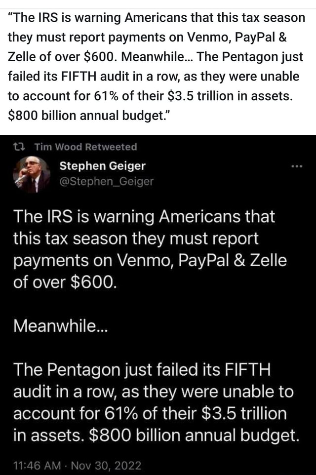 "The IRS is warning Americans that this tax season they must report ...