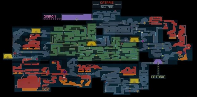 Cataris full map, Metroid Dread - iFunny