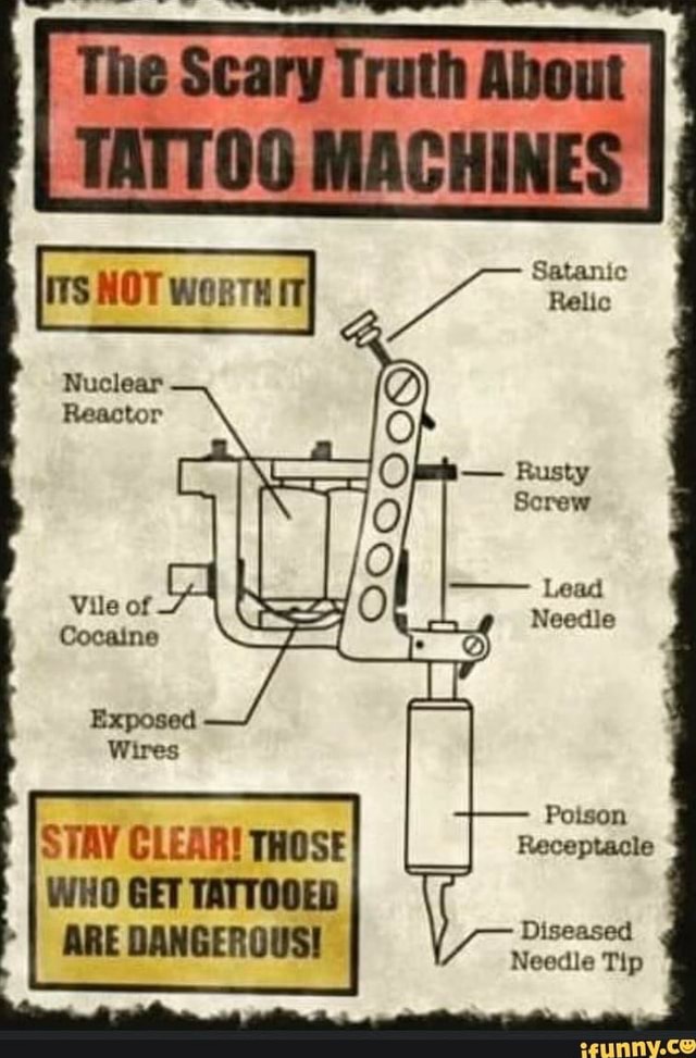 The Scary Truth About TATTOO MACHINES NOT Nuclear Satanic Receptacle of ...