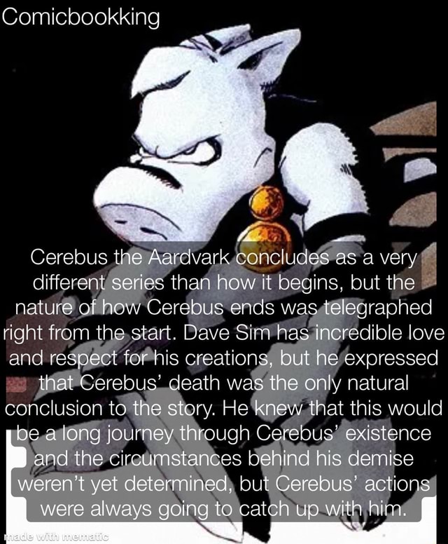 Comicbookking Cerebus the Aardvark concludes as a very different series ...