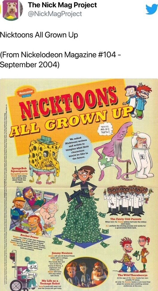 The Nick Mag Project @NickMagProject Nicktoons All Grown Up (From ...