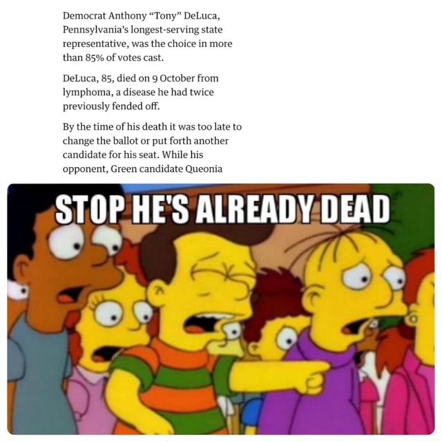 Democrat Anthony "Tony" DeLuca, Pennsylvania's longest-serving state ...