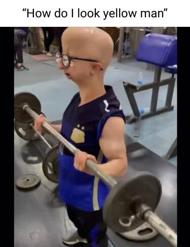 "How do I look yellow man" - iFunny