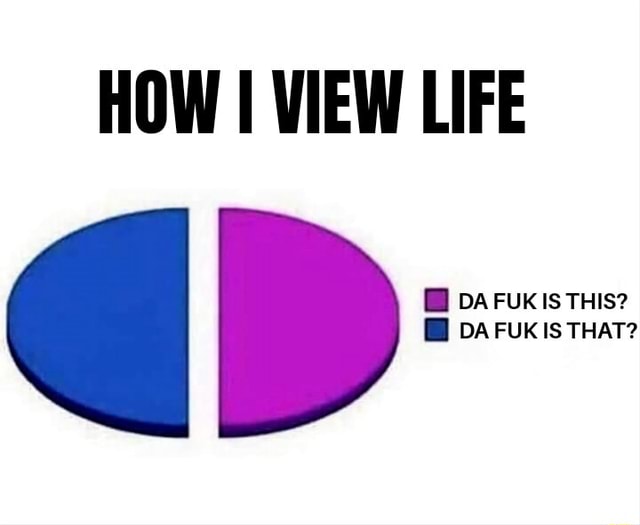 HOW I VIEW LIFE DAFUK Is THIS? DA FUK IS THAT? - iFunny