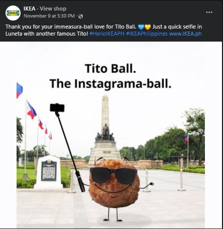 'Thank you for your immeasura-ball love for Tito Ball. Just quick seein ...