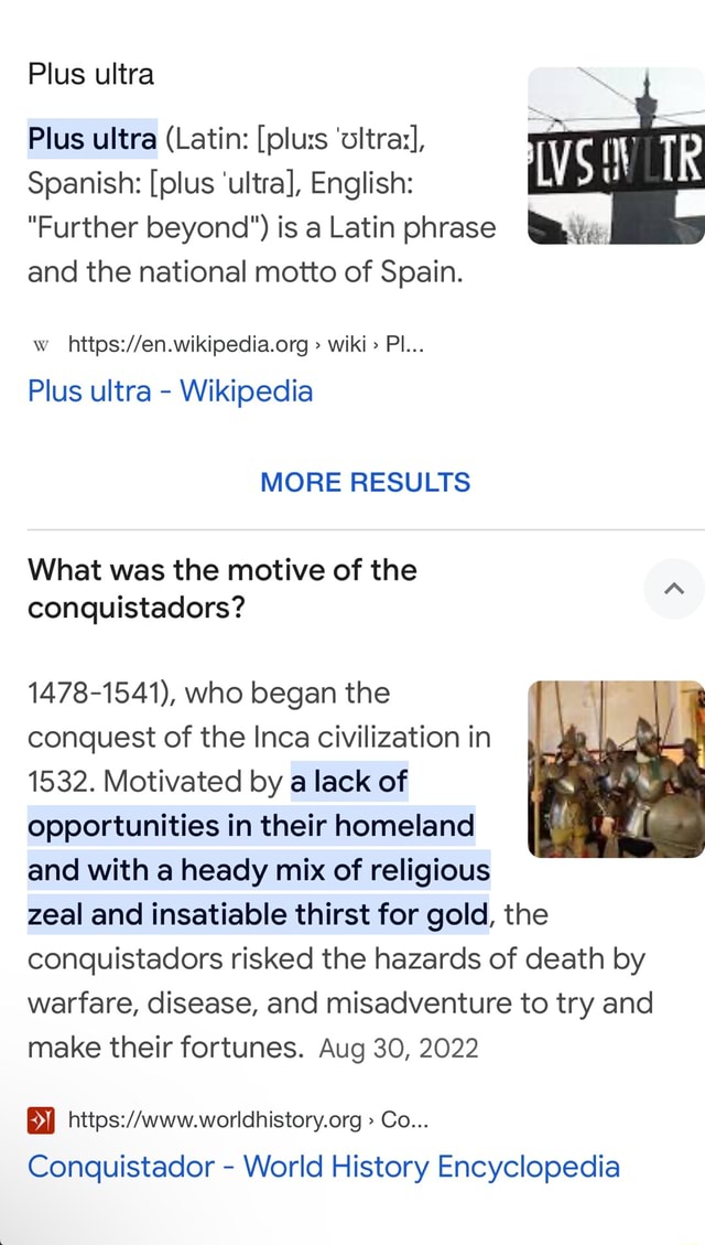 Plus ultra Plus ultra (Latin: [plus 'ultra:], Spanish: [plus 'ultra ...