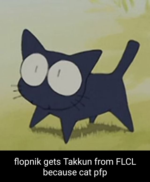 Flopnik gets Takkun from FLCL because cat pfp - iFunny