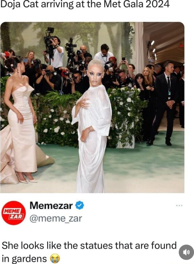 Doja Cat arriving at the Met Gala 2024 Memezar @ @meme zar She looks ...