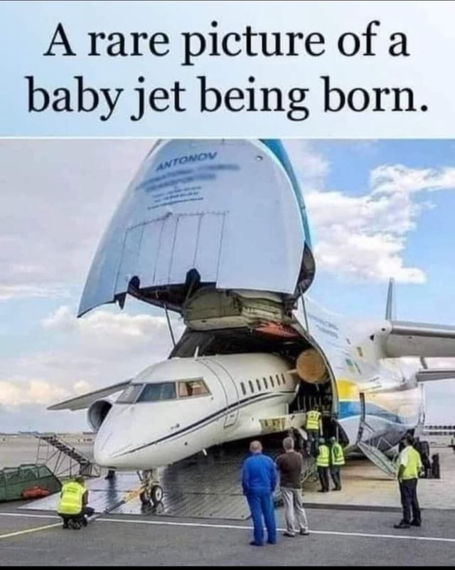 A rare picture of a baby jet being born. - America’s best pics and videos