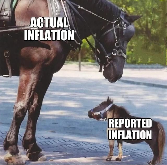 ACTUAL INFLATION REPORTED INFLATION - iFunny