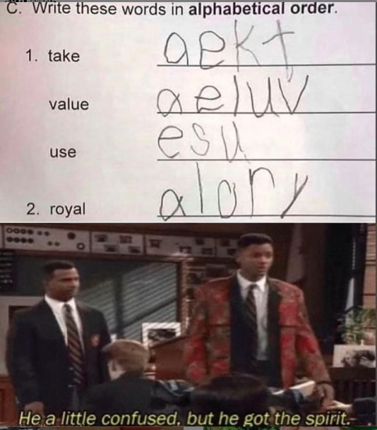 Hey guys Dino here to explain the meme! - C. Write these words in ...