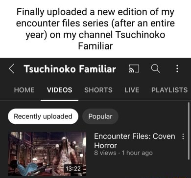 Finally uploaded a new edition of my encounter files series (after an entire year) on my channel ...