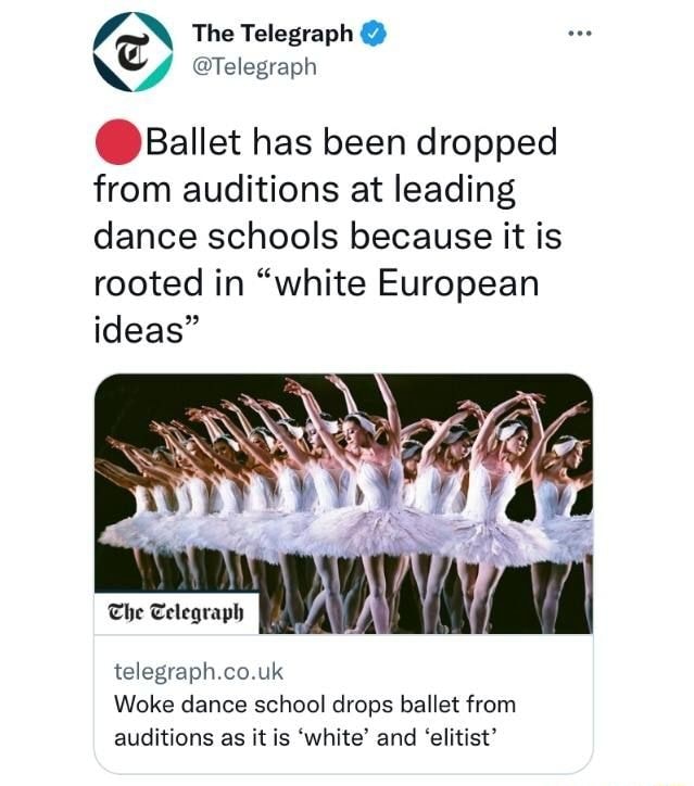 The Telegraph @ @Telegraph @Ballet has been dropped from auditions at ...