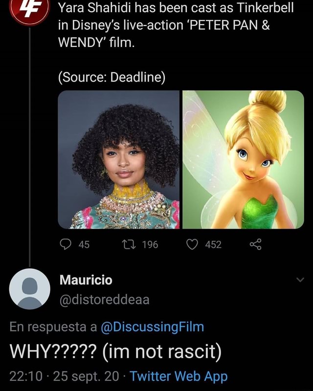 \ Yara Shahidi has been cast as Tinkerbell in Disney's live-action ...
