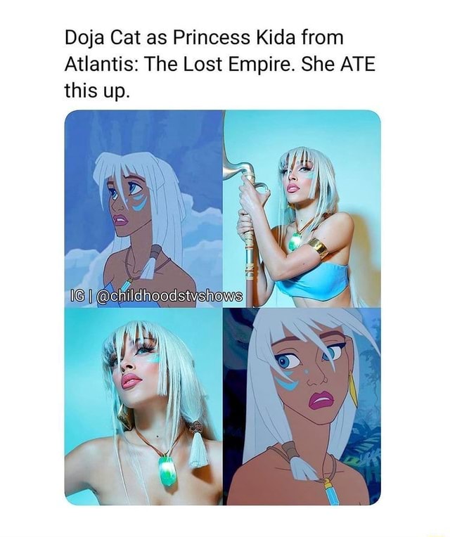 Doja Cat as Princess Kida from Atlantis: The Lost Empire. She ATE this ...