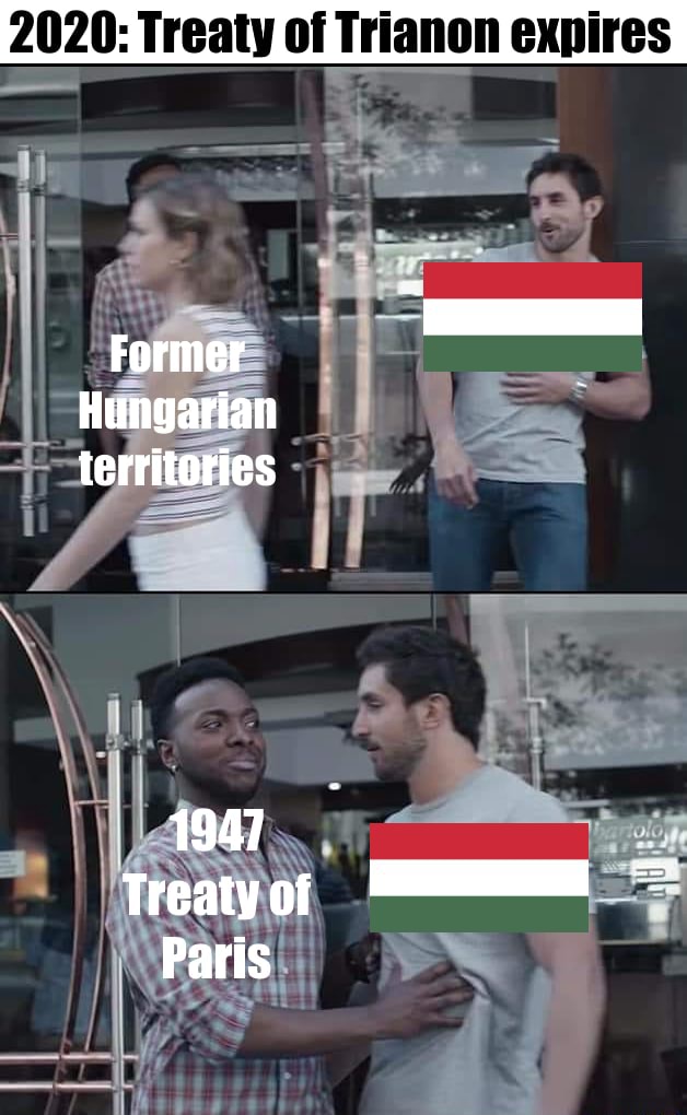2020: Treaty of Trianon expires Former Hungarian territories 1947 ...