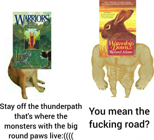 Stay off the thunderpath that's where the monsters with the big fucking ...