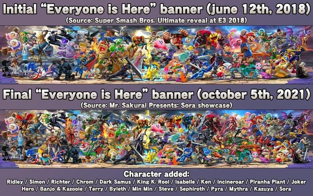 Initial "Everyone is Here" banner (june 12th, 2018) (Source: Super ...