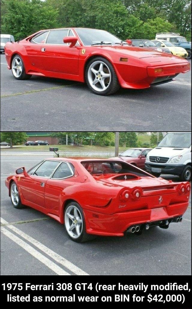 1975 Ferrari 308 GT4 (rear heavily modified, listed as normal wear on ...