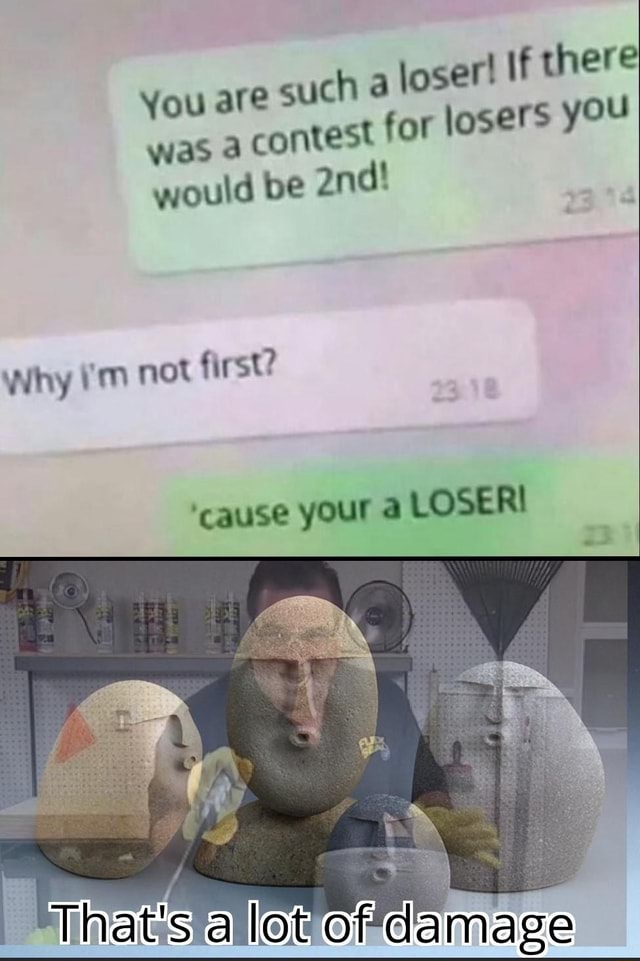 You are such à loser! If there was a contest for losers you would be ...