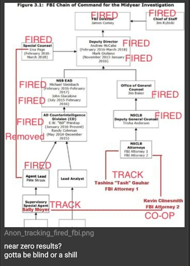 Figure 3.1: FBI Chain of Command for the Midyear Investigation Chiet of ...
