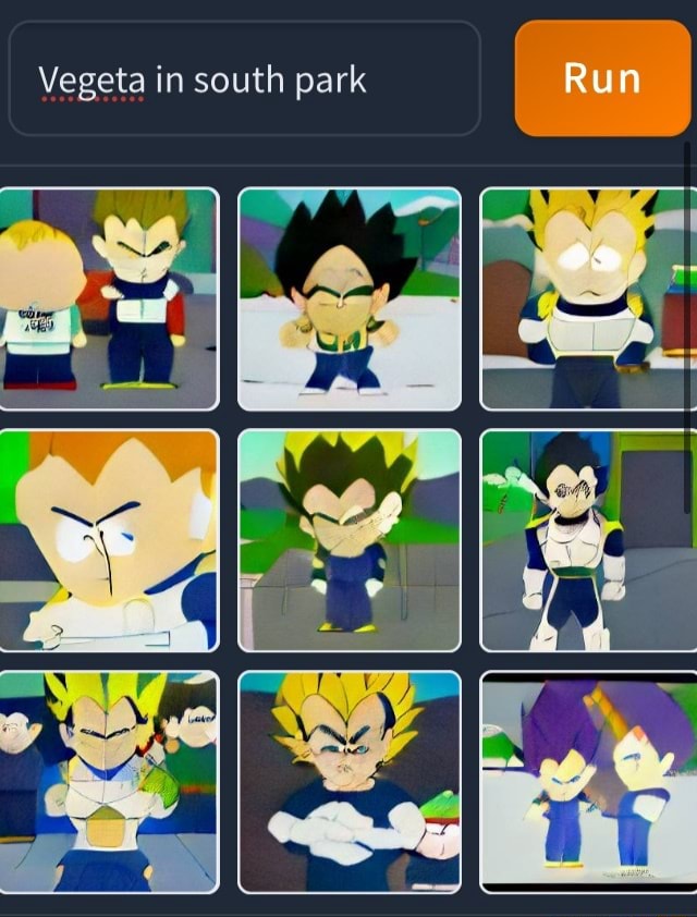 Run Vegeta in south park - iFunny