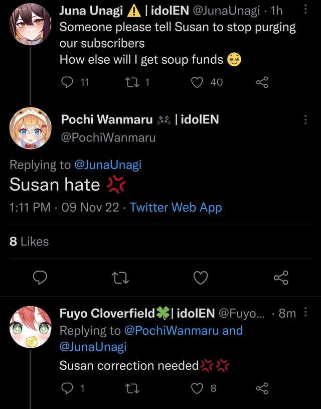 Juna Unagi I Idolen Junaunagi Th Someone Please Tell Susan To Stop