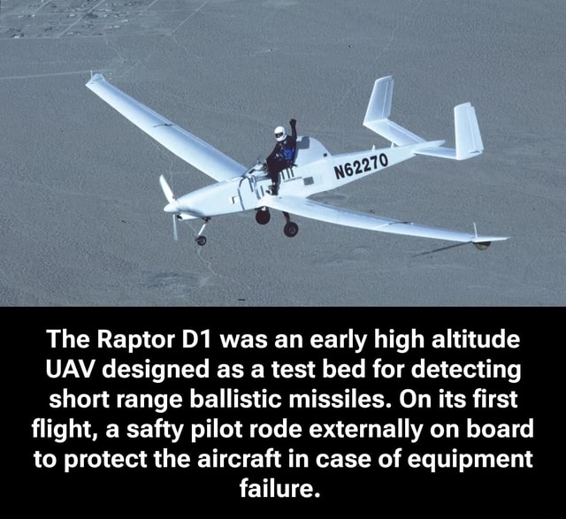The Raptor was an early high altitude UAV designed as a test bed for ...