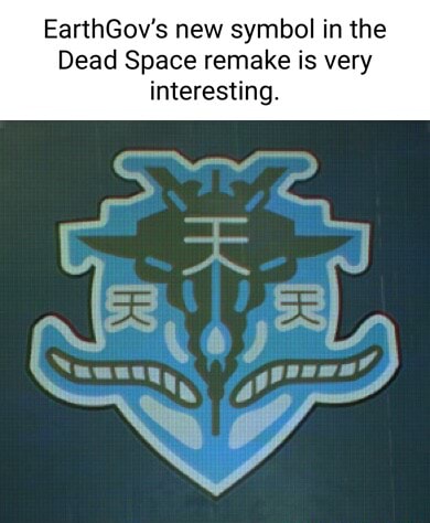 EarthGov's new symbol in the Dead Space remake is very interesting ...