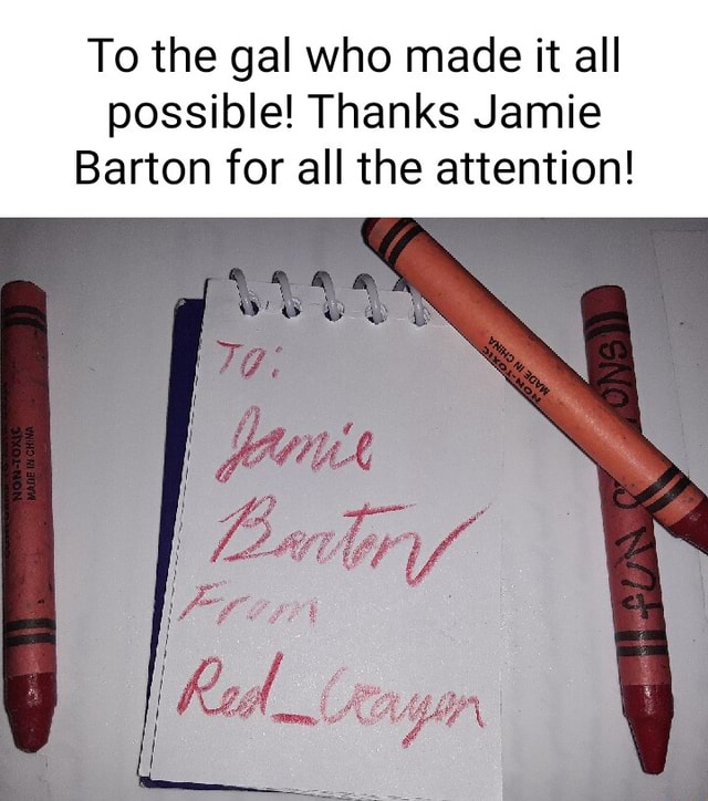 To the gal who made it all possible! Thanks Jamie Barton for all the ...