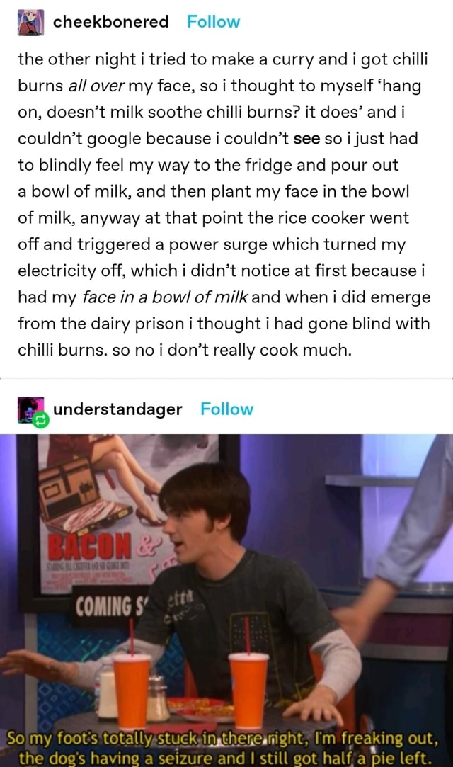 Cheekbonered Follow the other night i tried to make a curry and i got ...