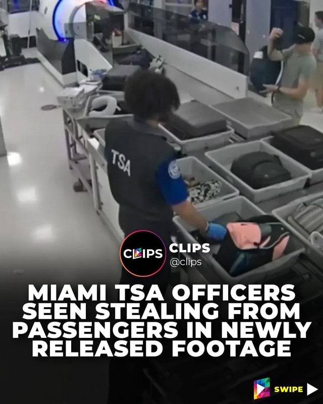 Newly released surveillance footage captured the moment two TSA ...