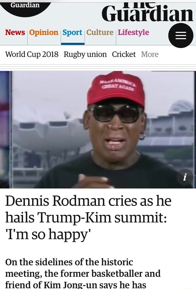 Never forget that Denis Rodman was the man that facilitated the usa-nk ...